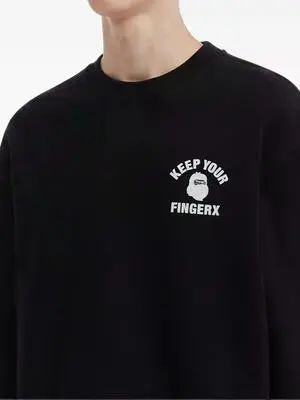 FINGERCROXX Logo-print Cotton Sweater