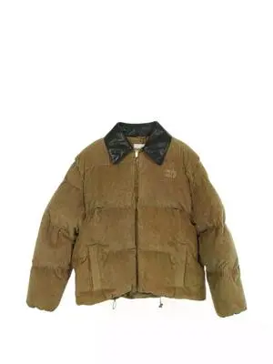 Miu Miu 2020s Corduroy Down Jacket - Brown
