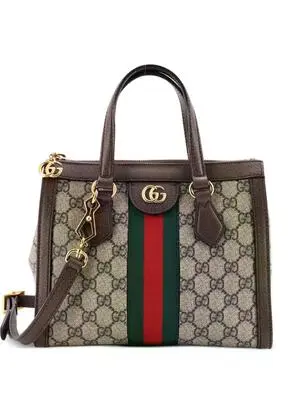 Gucci Ophidia Top Handle Gg Coated Canvas Small Tote Bag