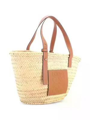 Loewe Basket Raffia Medium Tote Bag - Neutrals