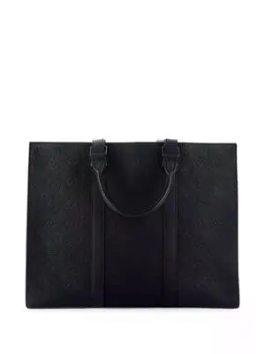 LOUIS VUITTON Sac Plat 24h Bag Monogram Taurillon Leather Shoulder Bag - Black