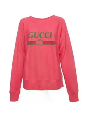 Gucci Logo-print Sweatshirt - Pink