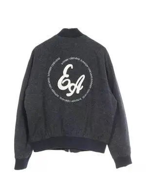 Emporio Armani 2000s Logo Bomber Jacket - Blue