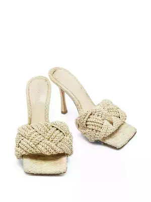 Bottega Veneta Lido Woven Straw Sandals