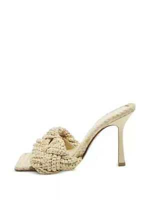 Bottega Veneta Lido Woven Straw Sandals - Neutrals