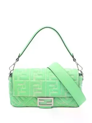 Fendi 2010s Zucca Tote Bag - Green