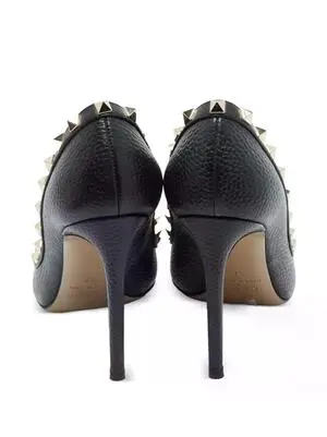 Valentino Garavani Rockstud Pyramid-stud Pumps - Black