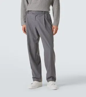 Gabriela Hearst Arthur Wool And Cashmere Straight Pants - Grey