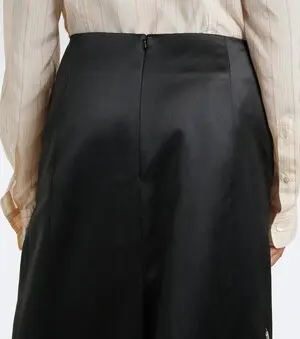 Dries Van Noten Embroidered Cotton And Silk Midi Skirt