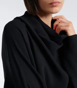TOTEME Tie-neck Satin Blouse - Black