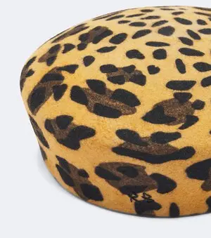 Ruslan Baginskiy Leopard-print Wool Felt Hat
