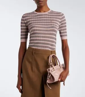 Prada Striped Cashmere And Silk Sweater