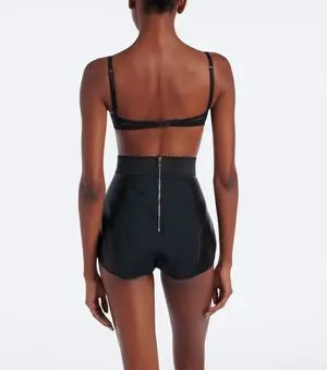 Dolce & Gabbana Scalloped Satin Micro Shorts
