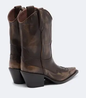 Paris Texas Dakota Distressed Leather Cowboy Boots
