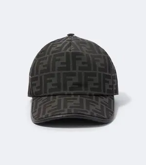 Fendi Ff Zucca Jacquard Baseball Cap - Black