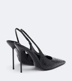 Paris Texas Lydia Croc-effect Leather Slingback Pumps