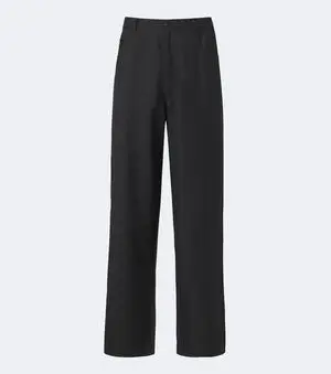 Prada Virgin Wool Wide-leg Pants