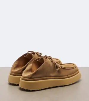 TOD'S Gommino® Suede Platform Mules