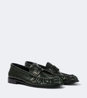 Saint Laurent Le Loafer Eel Leather Loafers - Green