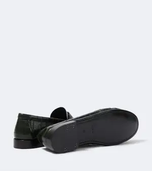 Saint Laurent Le Loafer Eel Leather Loafers - Green