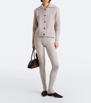 Magda Butrym Ribbed-knit Wool Cardigan
