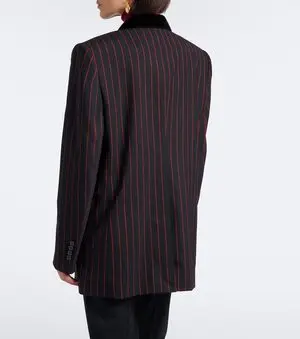 Dolce & Gabbana Chalk Stripe Wool And Cotton-blend Blazer