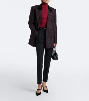 Dolce & Gabbana Chalk Stripe Wool And Cotton-blend Blazer