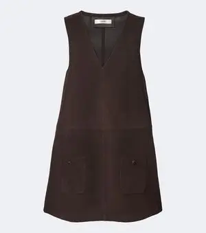 FRAME Suede Minidress - Brown