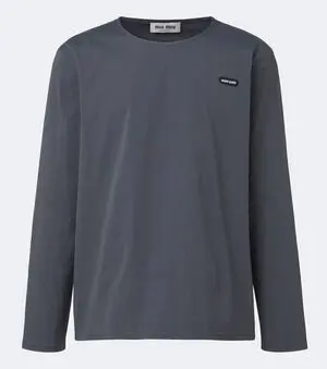 Miu Miu Cotton-blend Poplin T-shirt