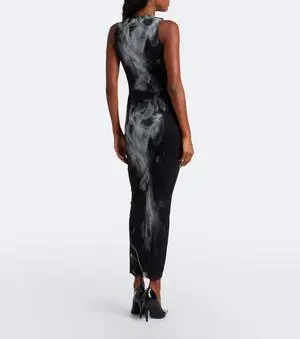 JEAN PAUL GAULTIER Printed Mesh Midi Skirt