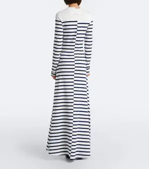 JEAN PAUL GAULTIER Striped Cotton-blend Jersey Maxi Dress
