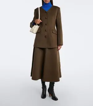 LISA YANG Doublé Wool And Cashmere Midi Skirt