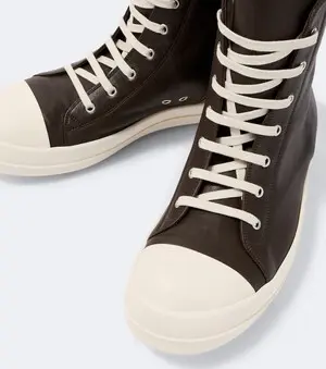 Rick Owens Temple Leather High-top Sneakers