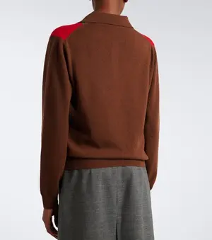 Prada Argyle Cashmere Polo Sweater - Multicoloured