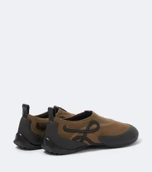 Loewe Grip Aqua Suede Slip-on Shoes - Brown