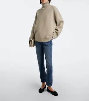 TOTEME Oversized Wool Turtleneck Sweater