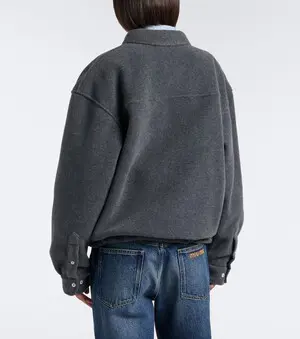 Miu Miu Logo Embroidered Blouson Jacket