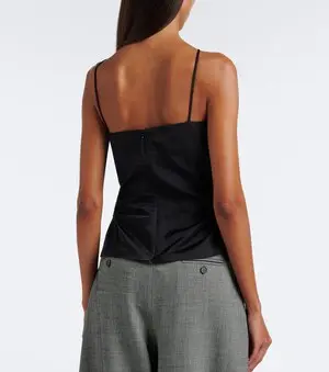 Magda Butrym Floral-appliqué Cotton And Silk Top