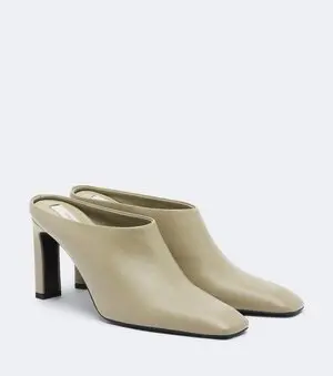 TOTEME Bar Leather Mules - Beige