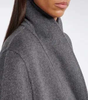 LISA YANG Double-breasted Wool And Cashmere Coat - Grey