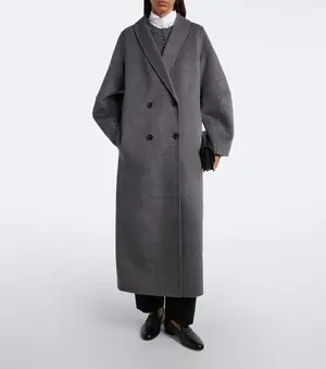 LISA YANG Double-breasted Wool And Cashmere Coat - Grey