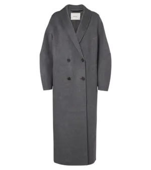 LISA YANG Double-breasted Wool And Cashmere Coat Grey