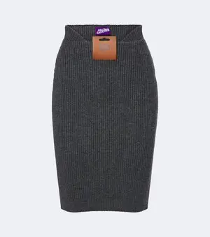 JEAN PAUL GAULTIER Wool-blend Pencil Skirt