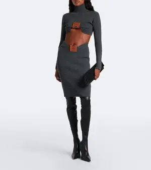 JEAN PAUL GAULTIER Wool-blend Pencil Skirt