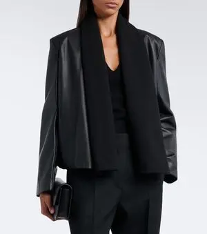 TOTEME Tie-neck Leather Jacket