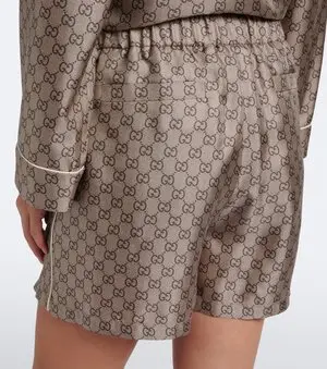 Gucci Gg Silk Twill Shorts
