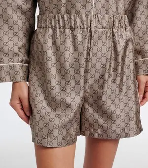 Gucci Gg Silk Twill Shorts