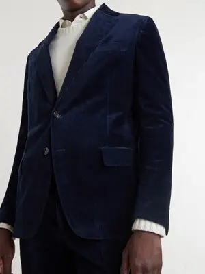 DE PETRILLO Riviera Cotton-blend Corduroy Suit Jacket