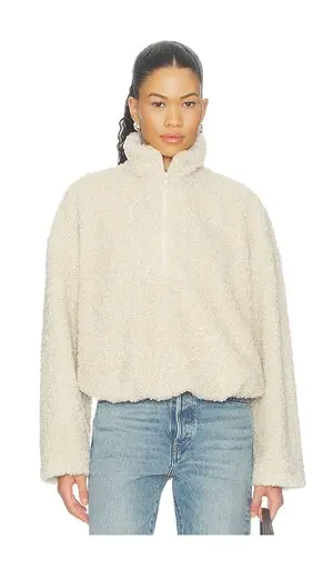 LOVERS AND FRIENDS Mikaela Half Zip Pullover In Beige