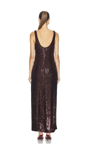 Simkhai Bex Tank Maxi Dress In Burgundy